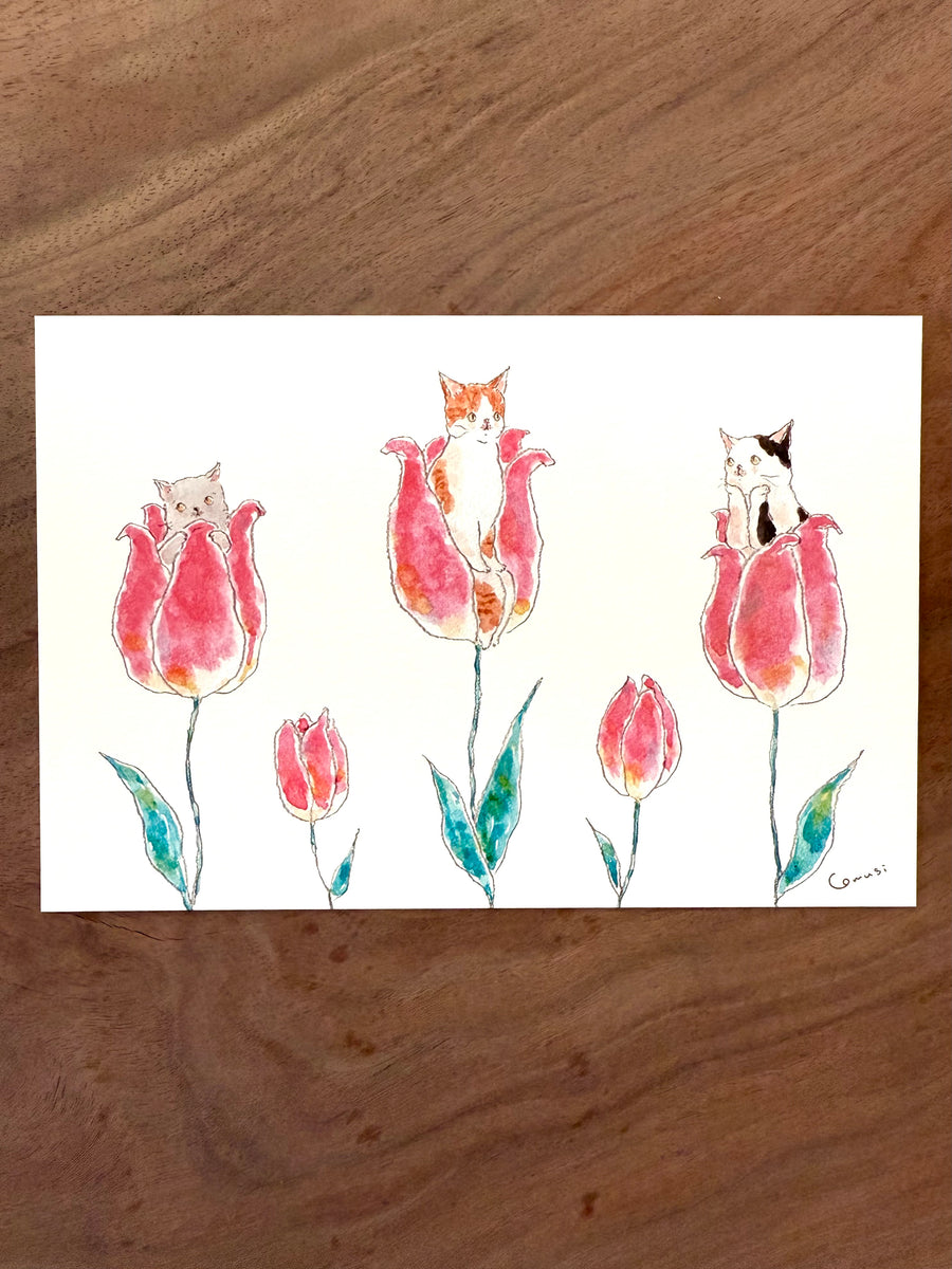 [Tocoro Comugi] Thumbelina Nyanko postcard – papertreats