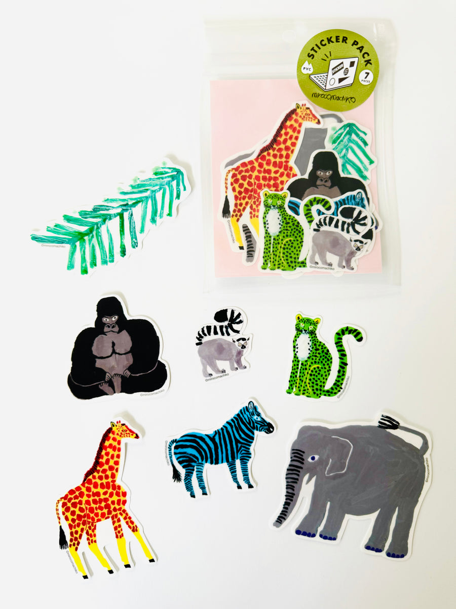 [Greeting Life] Miroco Machiko x Animal sticker decal – papertreats