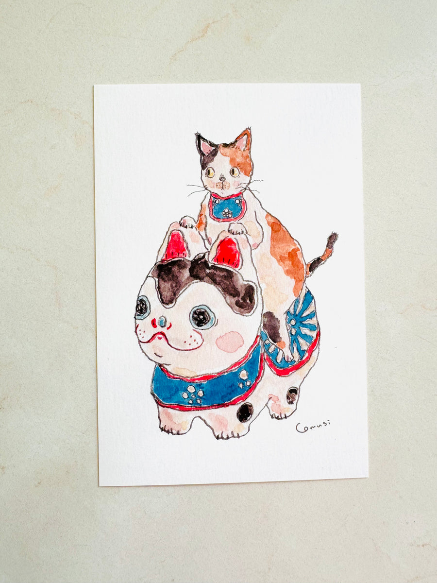 [Tocoro Comugi] Inu Hariko Nyanko postcard – papertreats