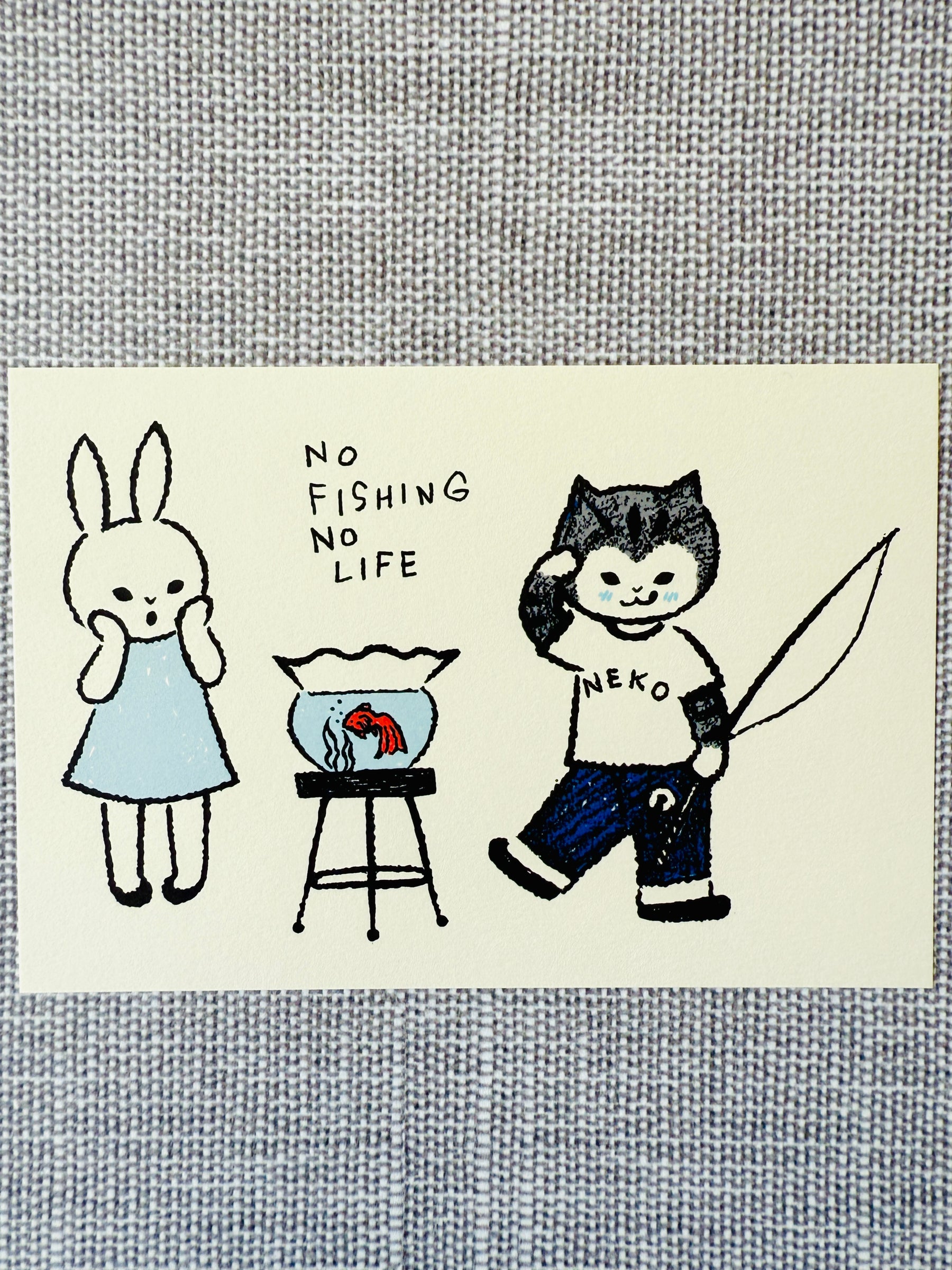 [Tsubame Books] No Fishing, No Life postcard – papertreats