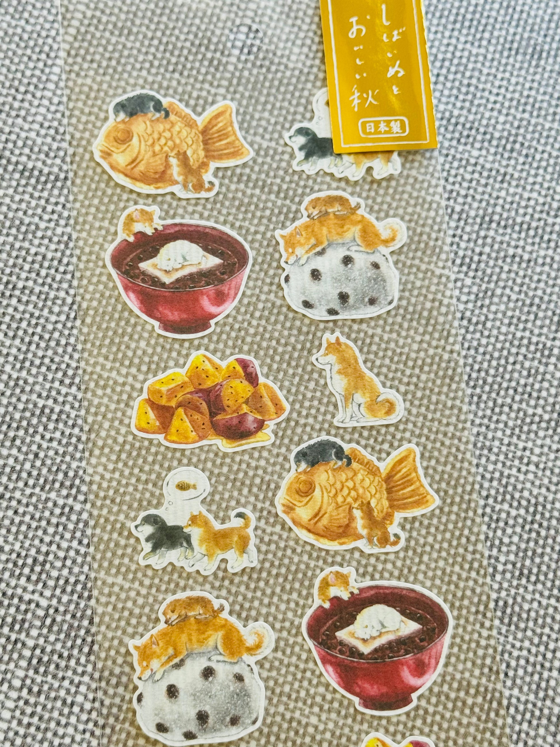 [Natsuka Murata] Taiyaki & Zenzai sticker sheet – papertreats