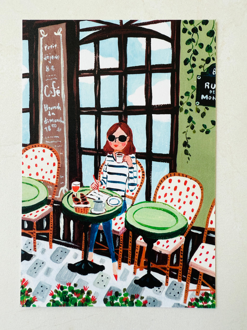 [Yuh Takahashi] A Cafe in Paris postcard – papertreats