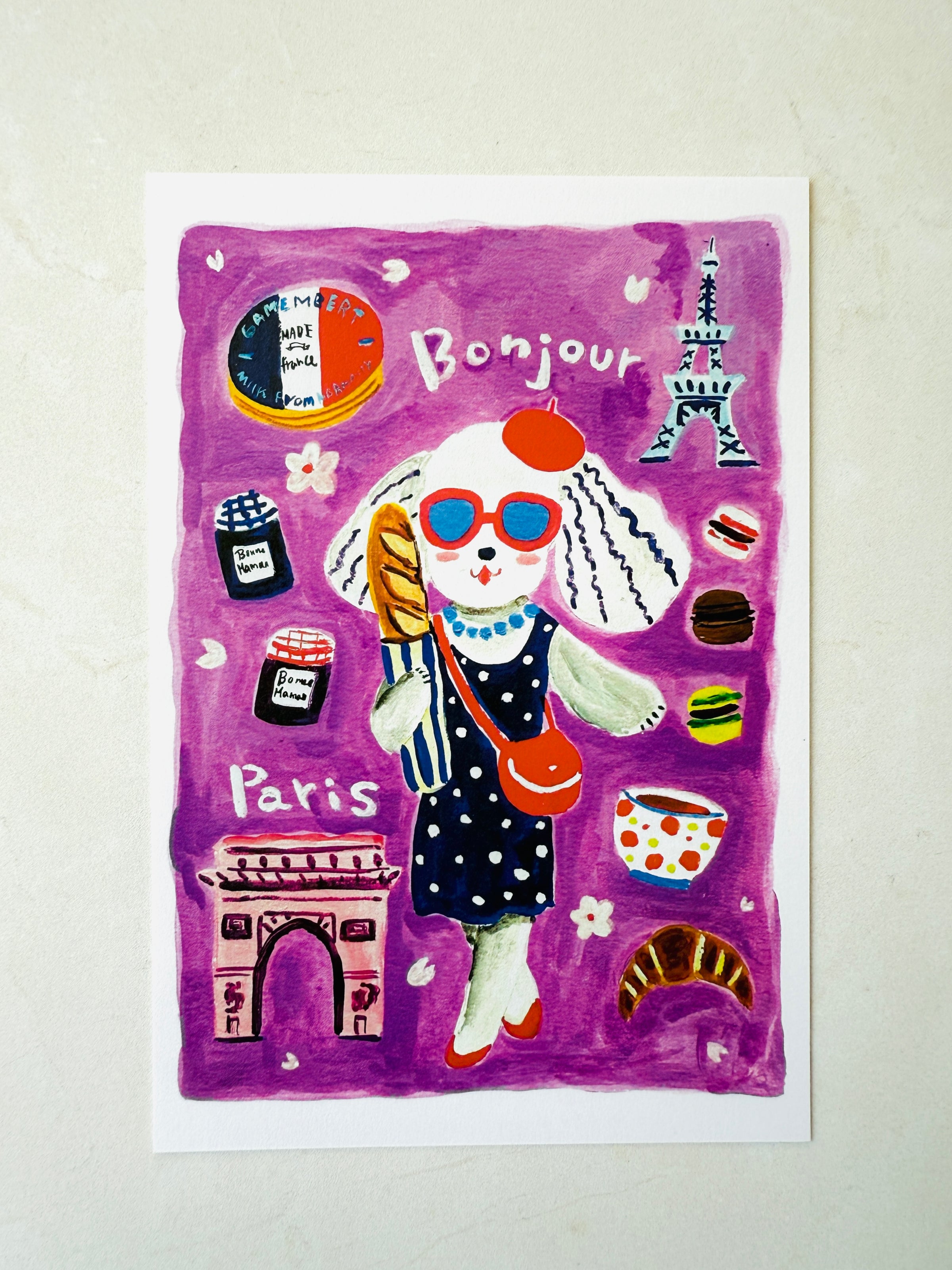 [Yuh Takahashi] France 🇫🇷 x Poodle postcard – papertreats