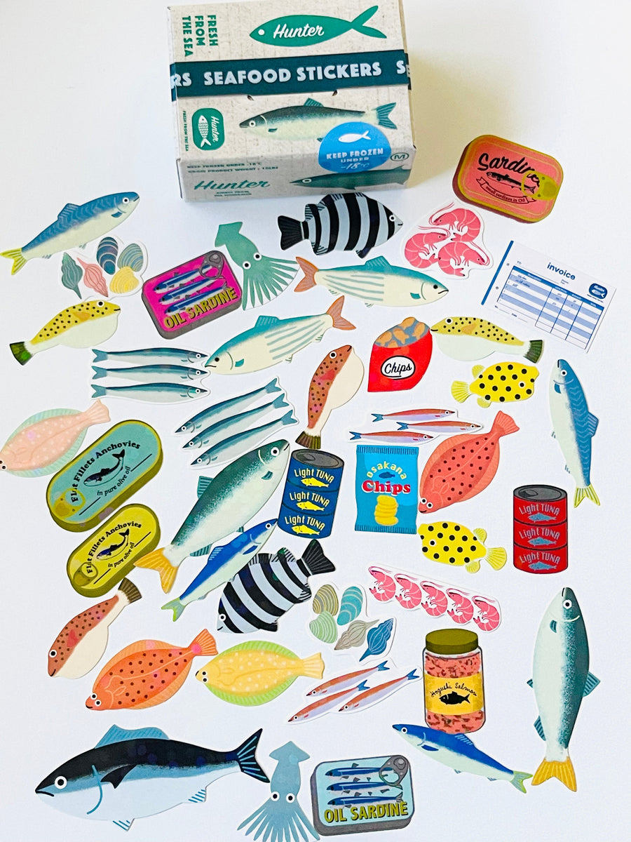 [Greeting Life] Seafood 🦐 Delivery Box flake stickers – papertreats