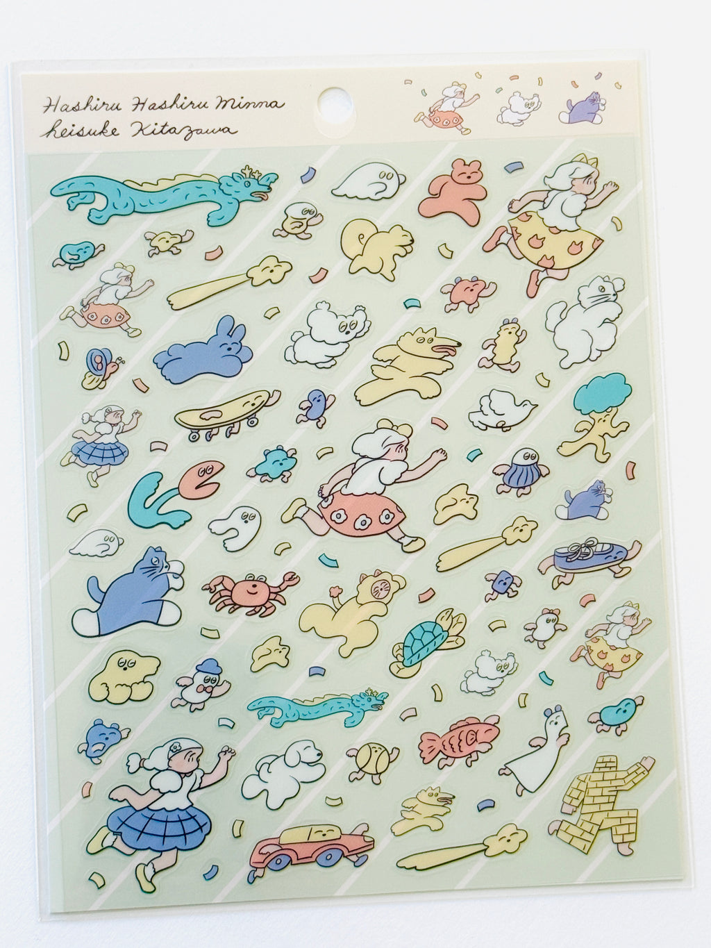[Heisuke Kitazawa] cozyca x Run, Run Everyone sticker sheet – papertreats
