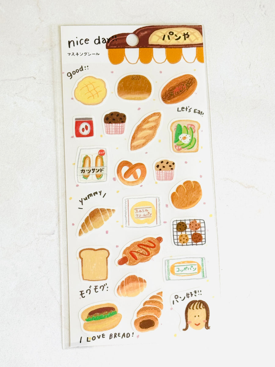 [Tomatomayu] nice day!! Bread Shop sticker sheet x SAIEN – papertreats