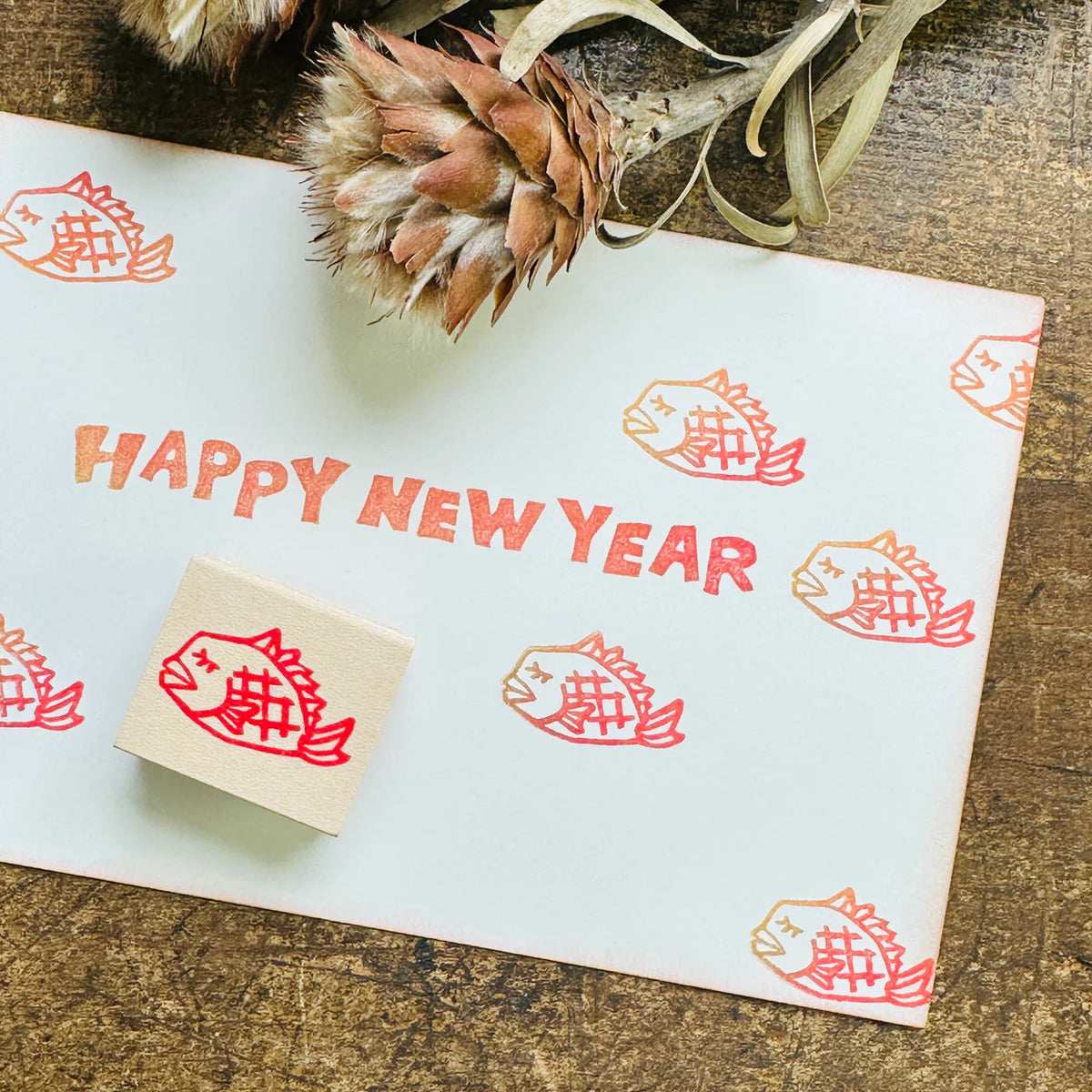 [RiraRira Hanko] Tai Sea Bream Fish rubber stamp – papertreats